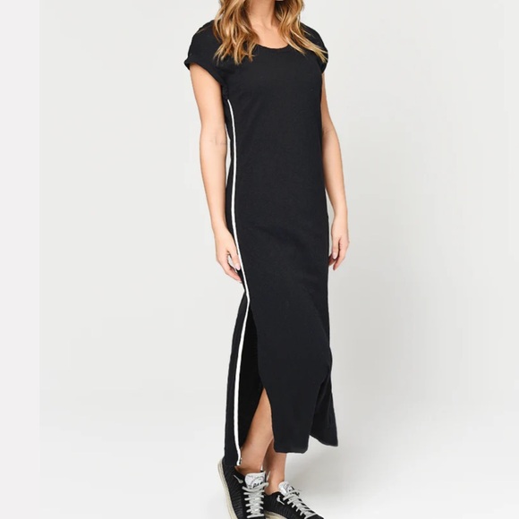 Z Supply | Dresses | Z Supply Sonora Side Slit Maxi Dress Black With ...
